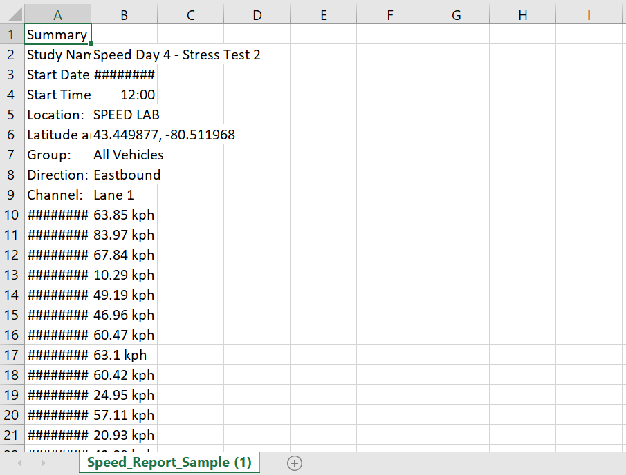 Report Types in Traffic Data Online